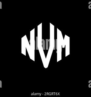 NVM letter logo design with polygon shape. NVM polygon and cube shape ...