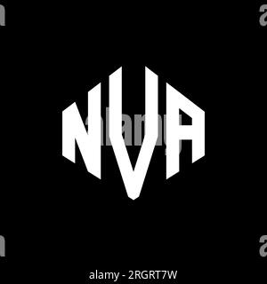 NVA letter logo design with polygon shape. NVA polygon and cube shape ...