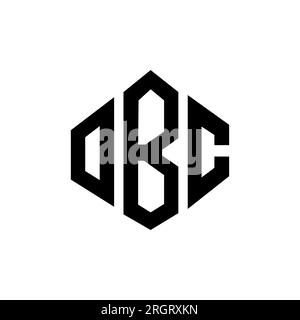 OBC letter logo design with polygon shape. OBC polygon and cube shape ...