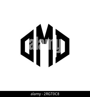 OMD letter logo design with polygon shape. OMD polygon and cube shape ...