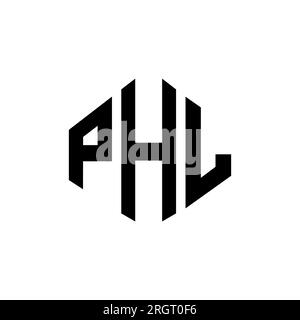 PHL letter logo design with polygon shape. PHL polygon and cube shape ...