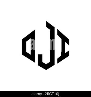 OJI letter logo design with polygon shape. OJI polygon and cube shape ...
