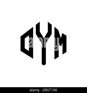 OYM letter logo design with polygon shape. OYM polygon and cube shape ...