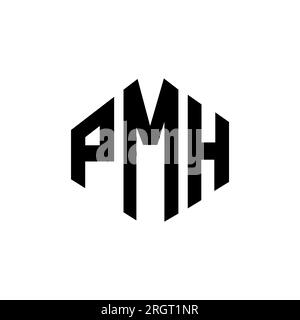 PMH letter logo design with polygon shape. PMH polygon and cube shape ...