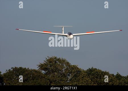 A Schleicher ASK-21 glider operated by Southdown Gliding Club landing ...