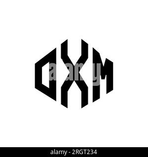 OXM letter logo design with polygon shape. OXM polygon and cube shape ...