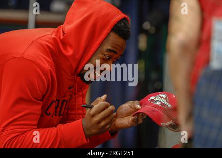 St. Louis Cardinals' Jordan Walker looks on during a baseball game ...