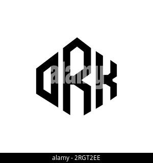 ORK letter logo design with polygon shape. ORK polygon and cube shape ...