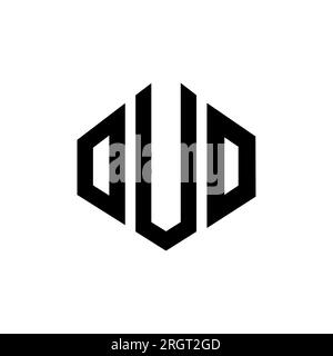 OUO letter logo design with polygon shape. OUO polygon and cube shape ...