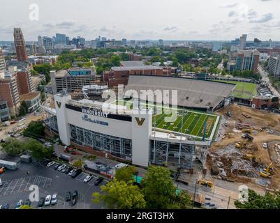 Aerial View Of First Bank Stadium On The Vanderbilt University Campus ...