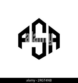 PSA letter logo design with polygon shape. PSA polygon and cube shape ...
