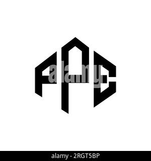 PPE letter logo design with polygon shape. PPE polygon and cube shape ...