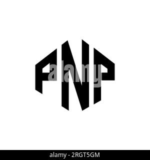 PNP letter logo design with polygon shape. PNP polygon and cube shape ...