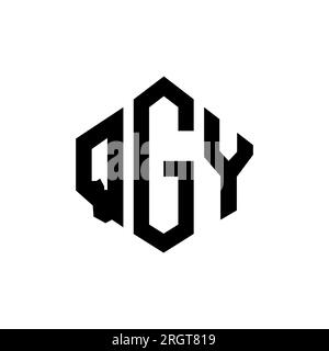 QGY letter logo design with polygon shape. QGY polygon and cube shape ...