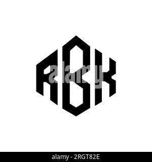 RBK letter logo design with polygon shape. RBK polygon and cube shape ...