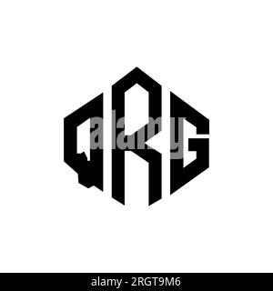 QRG letter logo design with polygon shape. QRG polygon and cube shape ...