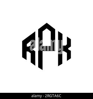 RPK letter logo design with polygon shape. RPK polygon and cube shape ...