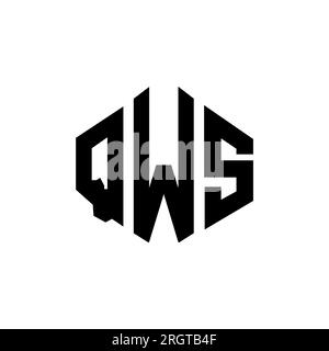 QWS letter logo design with polygon shape. QWS polygon and cube shape ...