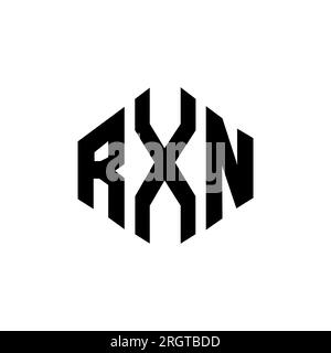RXN letter logo design with polygon shape. RXN polygon and cube shape ...
