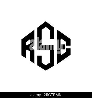 RSE letter logo design with polygon shape. RSE polygon and cube shape ...