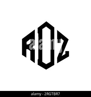 RDZ letter logo design with polygon shape. RDZ polygon and cube shape ...