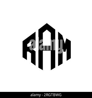 RAM letter logo design with polygon shape. RAM polygon and cube shape ...