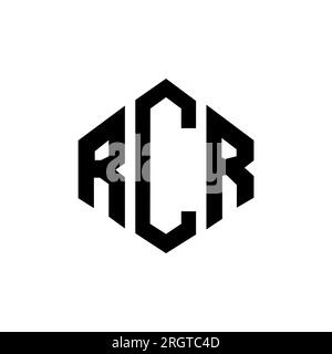 RCR letter logo design with polygon shape. RCR polygon and cube shape ...