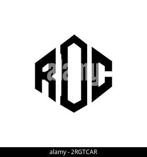 RDC letter logo design with polygon shape. RDC polygon and cube shape ...