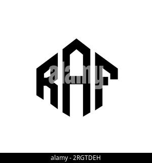 RAF letter logo design with polygon shape. RAF polygon and cube shape ...