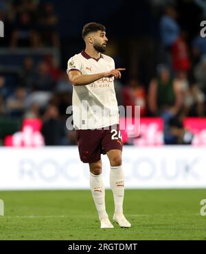 Manchester City's Josko Gvardiol on the bench during the Premier League ...