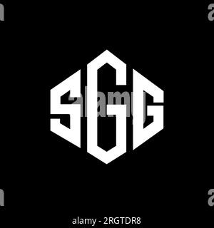 SGG letter logo design with polygon shape. SGG polygon and cube shape ...