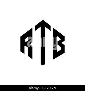 RTB letter logo design with polygon shape. RTB polygon and cube shape ...