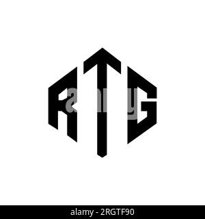 RTG letter logo design with polygon shape. RTG polygon and cube shape ...