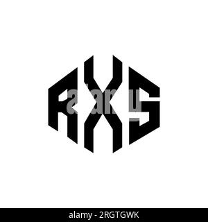 RXS letter logo design with polygon shape. RXS polygon and cube shape ...