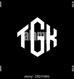 TGK letter logo design with polygon shape. TGK polygon and cube shape ...