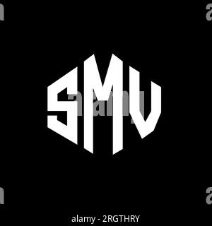 SMV letter logo design with polygon shape. SMV polygon and cube shape ...