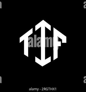 TIF letter logo design with polygon shape. TIF polygon and cube shape ...