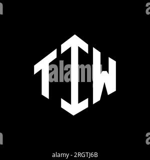 TIW letter logo design with polygon shape. TIW polygon and cube shape ...