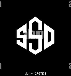 SSO letter logo design with polygon shape. SSO polygon and cube shape ...