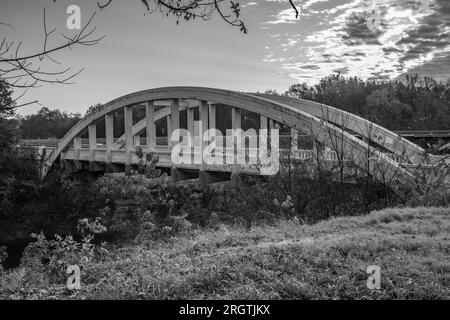 Rainbow Bridge in Baxter Springs, Kansas, in early morning light Stock ...