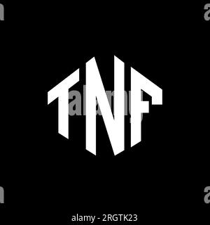 TNF letter logo design with polygon shape. TNF polygon and cube shape ...