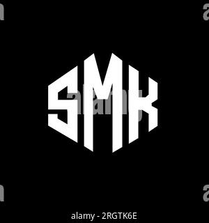 SMK letter logo design with polygon shape. SMK polygon and cube shape ...