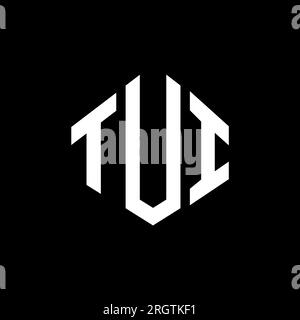 TUI letter logo design with polygon shape. TUI polygon and cube shape ...