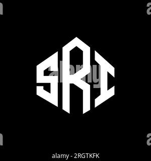 SRI letter logo design with polygon shape. SRI polygon and cube shape ...