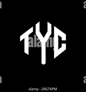 TYC letter logo design with polygon shape. TYC polygon and cube shape ...