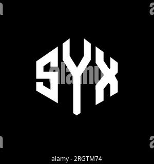 SYX letter logo design with polygon shape. SYX polygon and cube shape ...