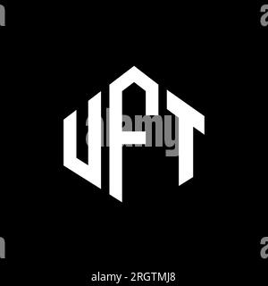 UFT letter logo design with polygon shape. UFT polygon and cube shape ...