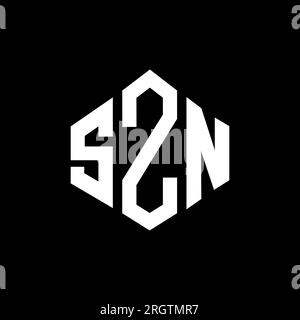 SZN letter logo design with polygon shape. SZN polygon and cube shape ...