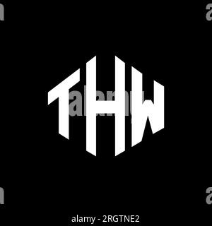 THW letter logo design with polygon shape. THW polygon and cube shape ...