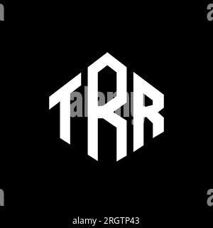 TRR letter logo design with polygon shape. TRR polygon and cube shape ...